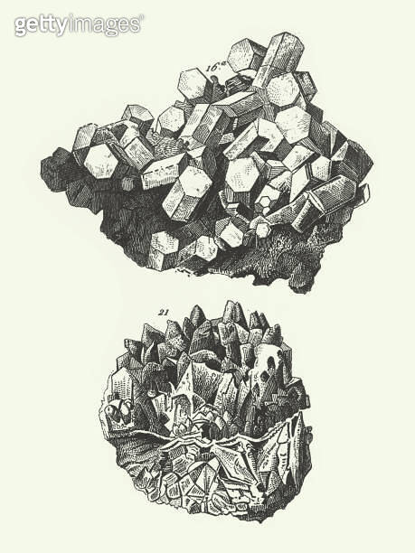 Historic Vintage, Arragonite and Calcareous Spar, Minerals and Their ...