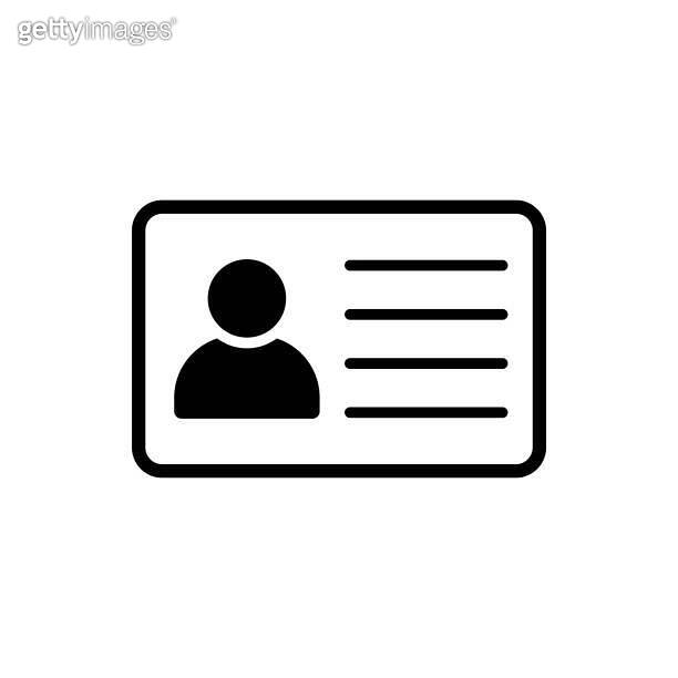id card security card icon vector design template 이미지 (1253406703) - 게티 ...