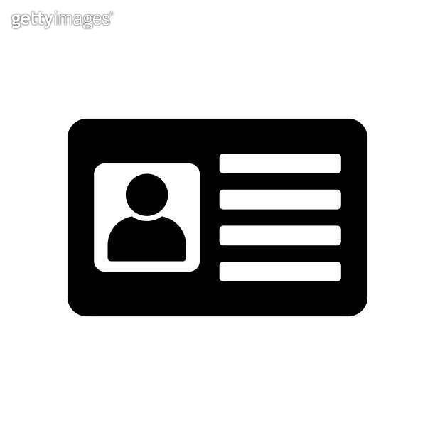 id card security card icon vector design template 이미지 (1253406689) - 게티 ...