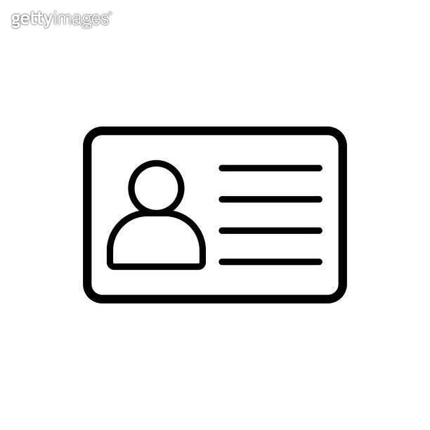 id card security card icon vector design template 이미지 (1253406628) - 게티 ...