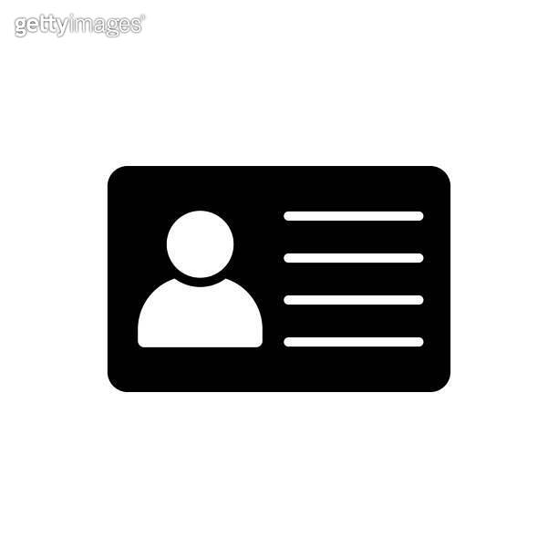 id card security card icon vector design template (1253406614) 일러스트, 무료 ...
