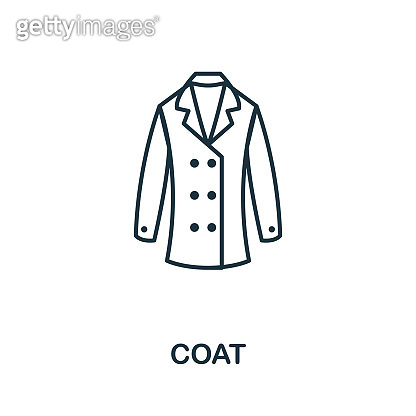 Coat vector icon symbol. Creative sign from coat icons collection ...