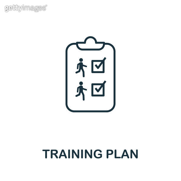 Training Plan icon. Thin outline style design from fitness icons ...