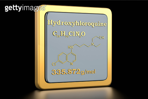 Hydroxychloroquine icon. Icon, chemical formula of HCQ, molecular ...