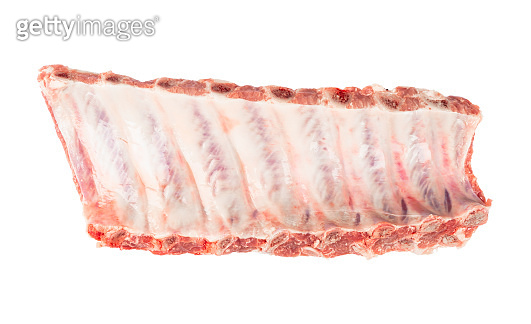 Raw pork meat ribs isolated on white background. Fresh pork meat ribs ...