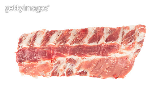 Raw pork meat ribs isolated on white background. Fresh pork meat ribs ...