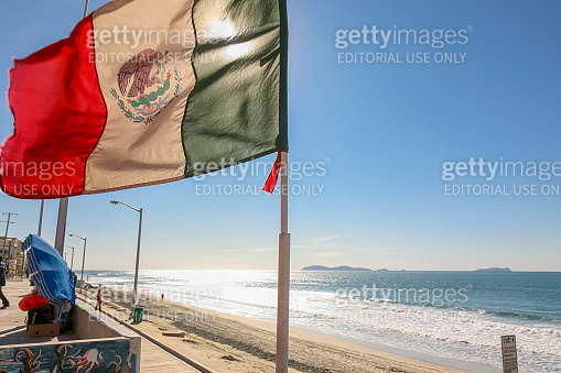 The promenade in Tijuana Beach near the US-Mexico border (1219694193 ...
