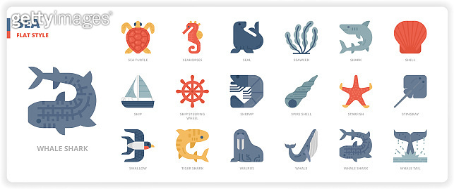 Sea icon set (1292109908) 일러스트, 무료 일러스트, 아이콘, 무료 아이콘 - 게티이미지뱅크