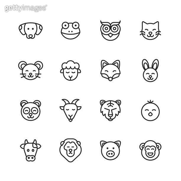 Animal Line Icons. Editable Stroke. Pixel Perfect. For Mobile and Web ...