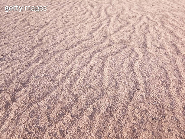 Dry ground texture with exotic wave characteristics caused by wind ...