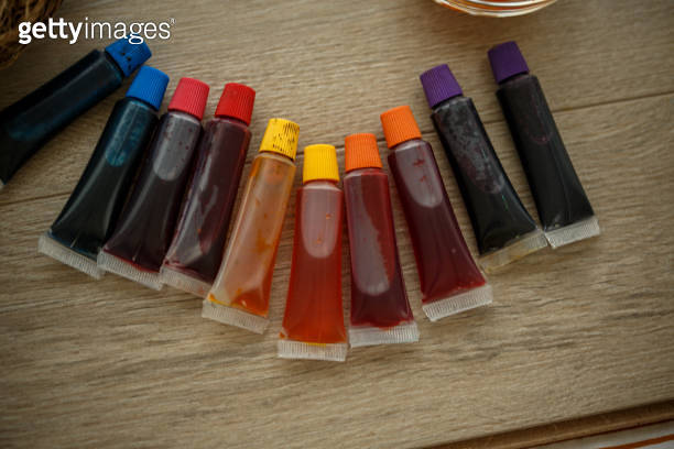 Group of ink tubes for handmade activity 이미지 (1280768044) - 게티이미지뱅크