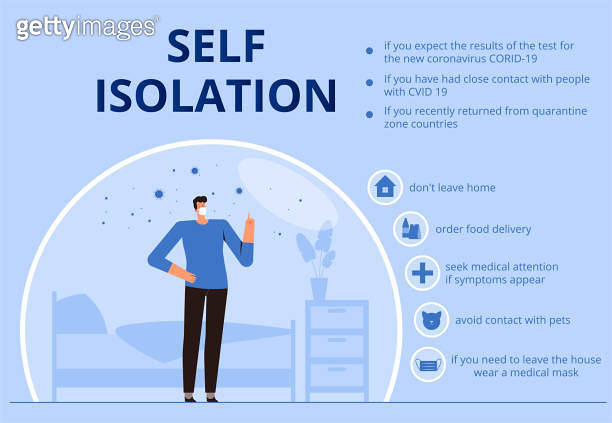 Self-isolation infographics due to new 2019-nCov coronavirus. Tips for ...