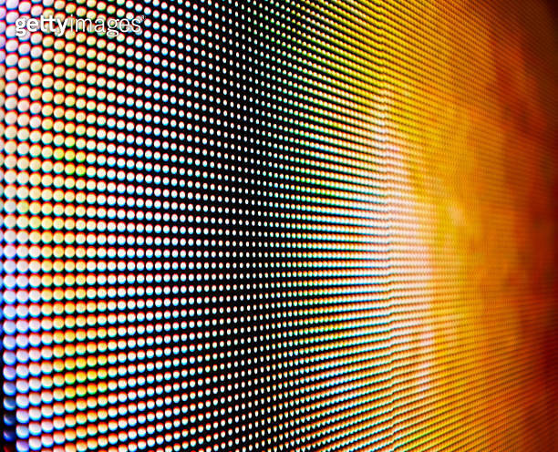 Detail of a modern LED sign showing individual pixels 이미지 (1225559593 ...