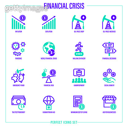Financial crisis after pandemic. Dollar inflation, deflation, oil price ...