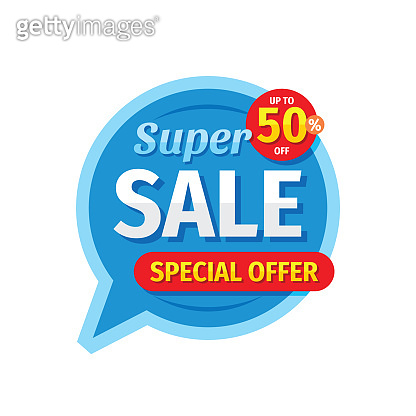 Super sale discount - vector layout sticker concept illustration ...