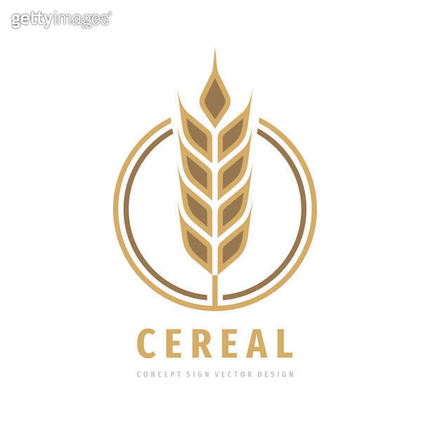 Cereal sign creative illustration. Ear of wheat organic sign. Ecology ...