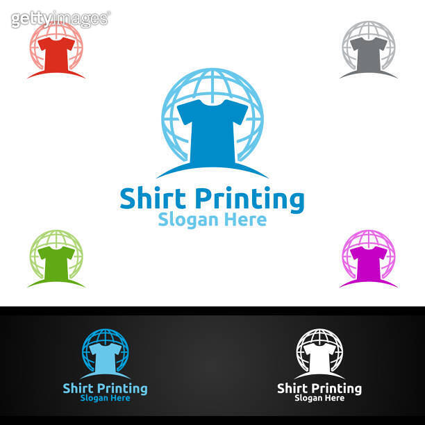 Global T shirt Printing Company Symbol Design 이미지 (1225130882) - 게티이미지뱅크