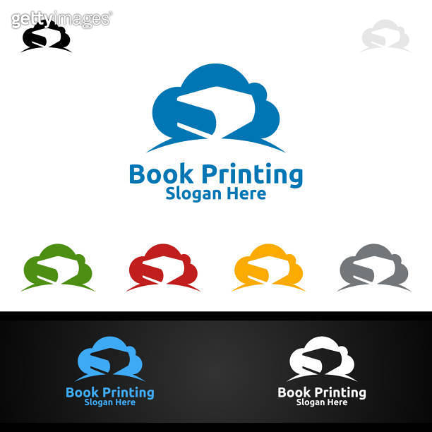 Cloud Book Printing Company Symbol Design 이미지 (1225487767) - 게티이미지뱅크