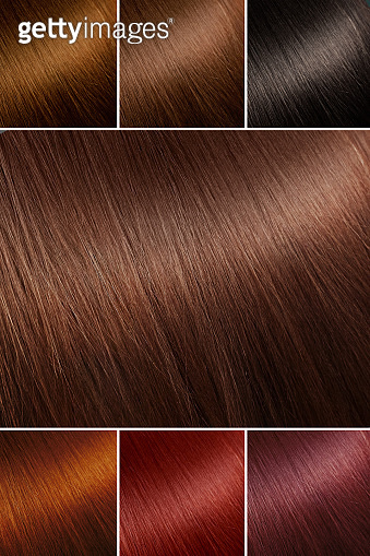 Color chart for tints. Hair color palette with a wide range of swatches ...