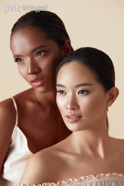 Beauty. Ethnic Women Portrait. Different Ethnicity Girls With Natural ...