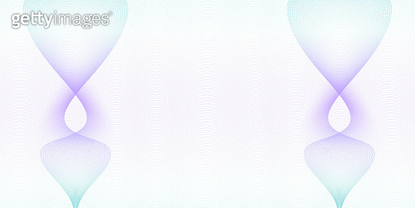 Purple, teal symmetric pattern for watermark. Elegant guilloche design ...