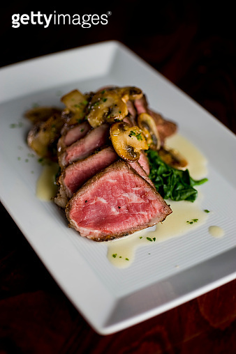 Steak. Grade A grass fed angus beef steaks. Tenderloin, filet mignon ...