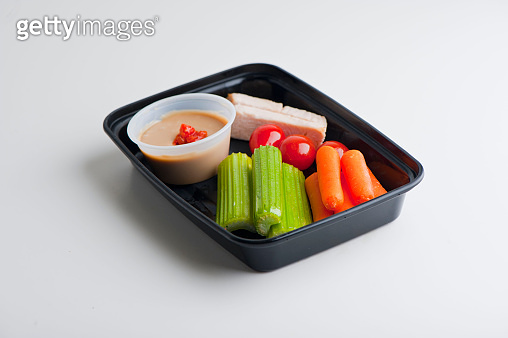 Pre-made meals and Takeout food served in to-go boxes. Organic healthy ...
