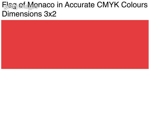 Monaco Flag in Accurate CMYK Colors (Dimensions 3x2) 이미지 (1199874432 ...