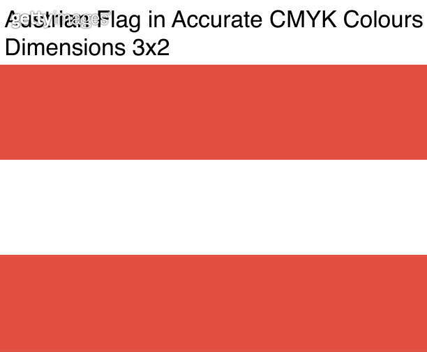 Austrian Flag in Accurate CMYK Colors (Dimensions 3x2) 이미지 (1204190805 ...