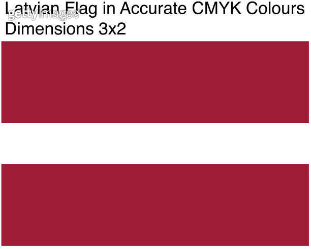 Latvian Flag in Accurate CMYK Colors (Dimensions 3x2) 이미지 (1199874594 ...