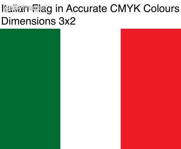Italian Flag in Accurate CMYK Colors (Dimensions 3x2) 이미지 (1202003592 ...