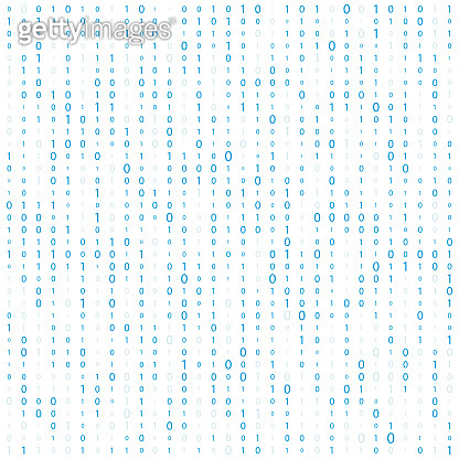 Background With Digits On Screen. binary code zero one matrix white background. banner, pattern ...