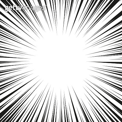 Graphic Explosion with Speed Lines. Comic Book Design Element. Speed ...