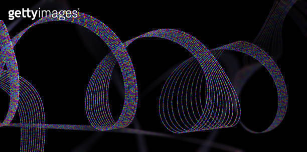 Chain of amino acid or bio molecules called protein - 3d illustration ...