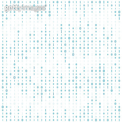 Background With Digits On Screen. binary code zero one matrix white background. banner, pattern ...