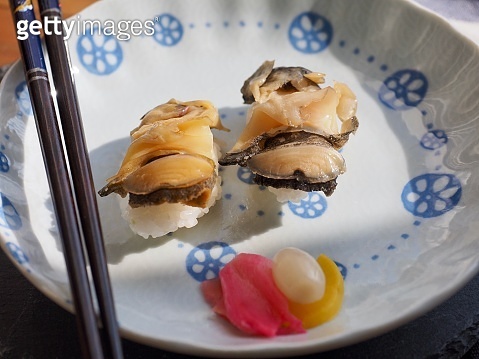 Japanese traditional food 2 Conch sushi 이미지 (1208702032) - 게티이미지뱅크