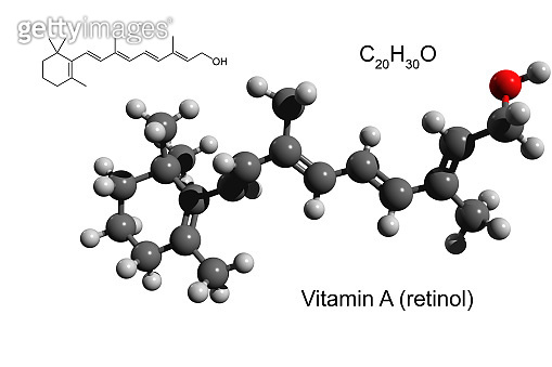 Chemical formula, structural formula and 3D ball-and-stick model of ...