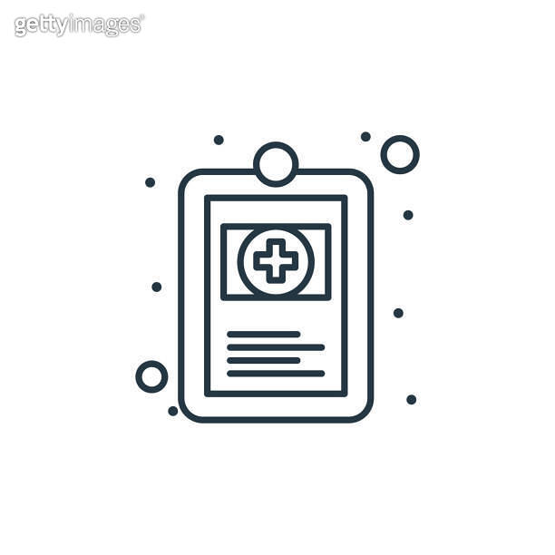medical record vector icon. medical record editable stroke. medical ...