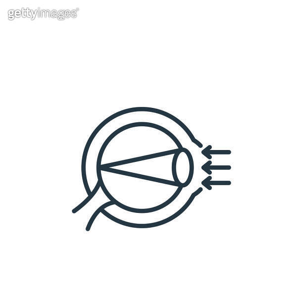 refraction vector icon. refraction editable stroke. refraction linear ...