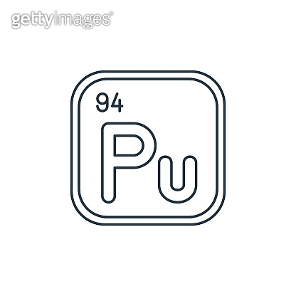 plutonium vector icon. plutonium editable stroke. plutonium linear ...