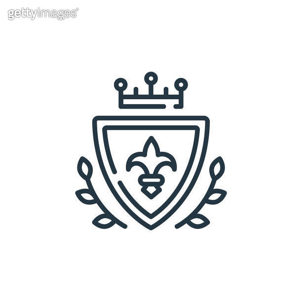 heraldic vector icon. heraldic editable stroke. heraldic linear symbol ...