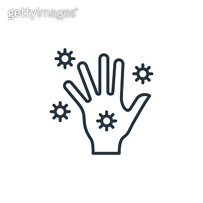 hand vector icon. hand editable stroke. hand linear symbol for use on ...