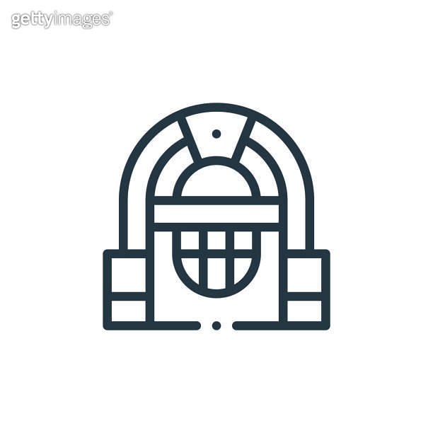 jukebox vector icon. jukebox editable stroke. jukebox linear symbol for ...