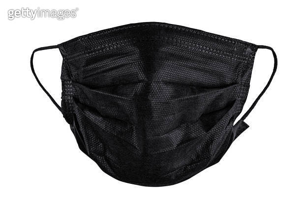 Black medical face mask front view isolated with clipping path 이미지 ...