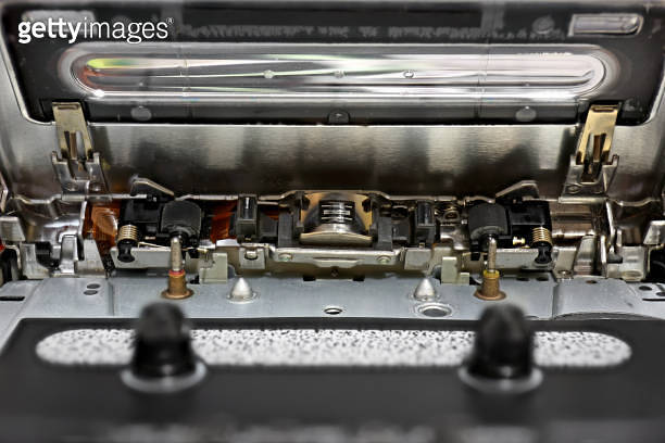 Macro Photo of Mechanism Details of a Cassette Player 이미지 (1287337980 ...