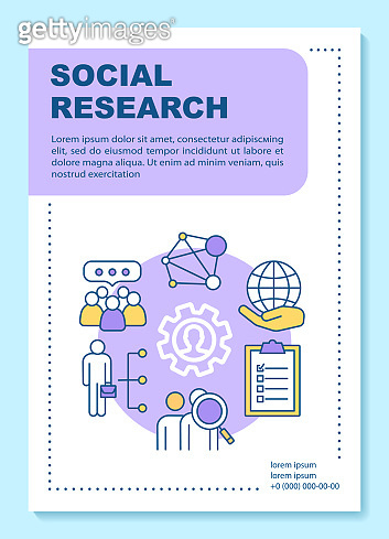 Social research poster template layout. Social poll, survey. Community ...