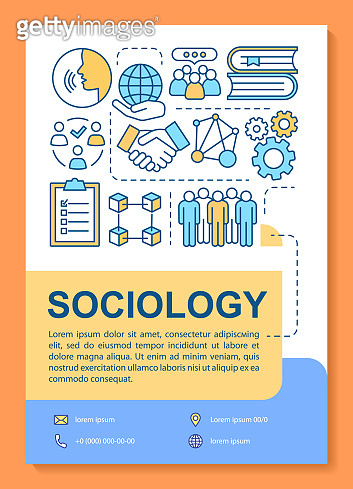 Sociology poster template layout. Social connections and public ...