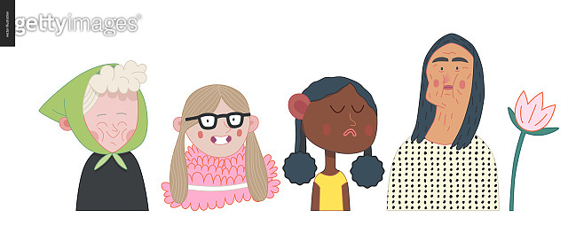 Bright characters portraits set (1269485108) - 게티이미지뱅크