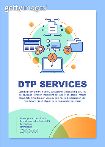 DTP services brochure template layout. Content translation. Flyer ...