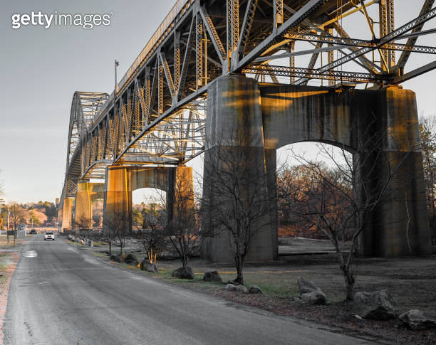 Bourne Bridge on Cape Cod at Sunset , Low Angle View 이미지 (1201800937 ...